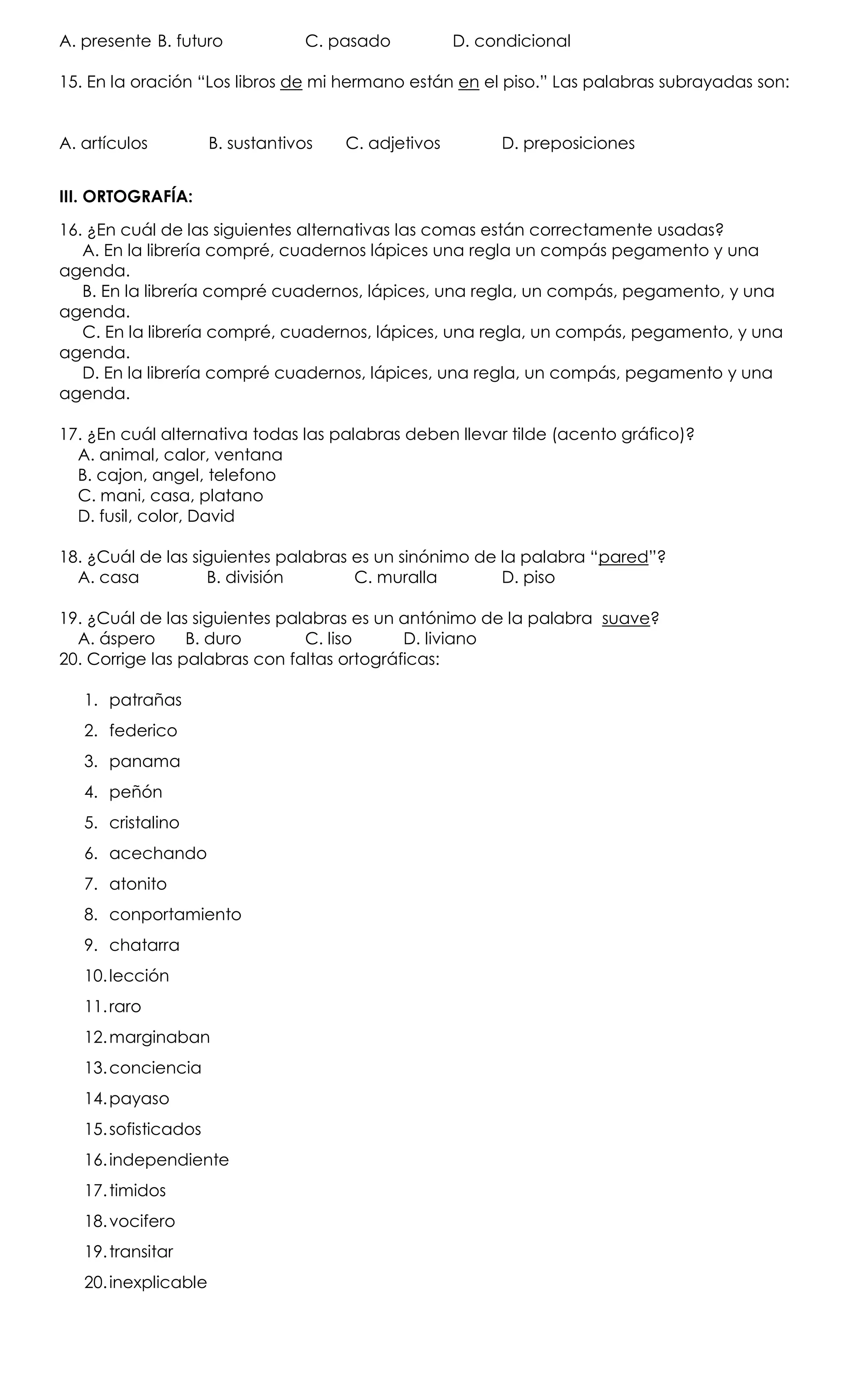 Prueba diagnostica de español.pdf | Graduation | Personal Celebrations ...