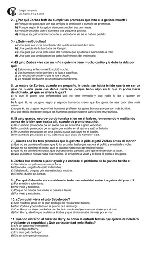 Prueba libro historia de la gaviota y el gato que le enseñó a volar | DOC