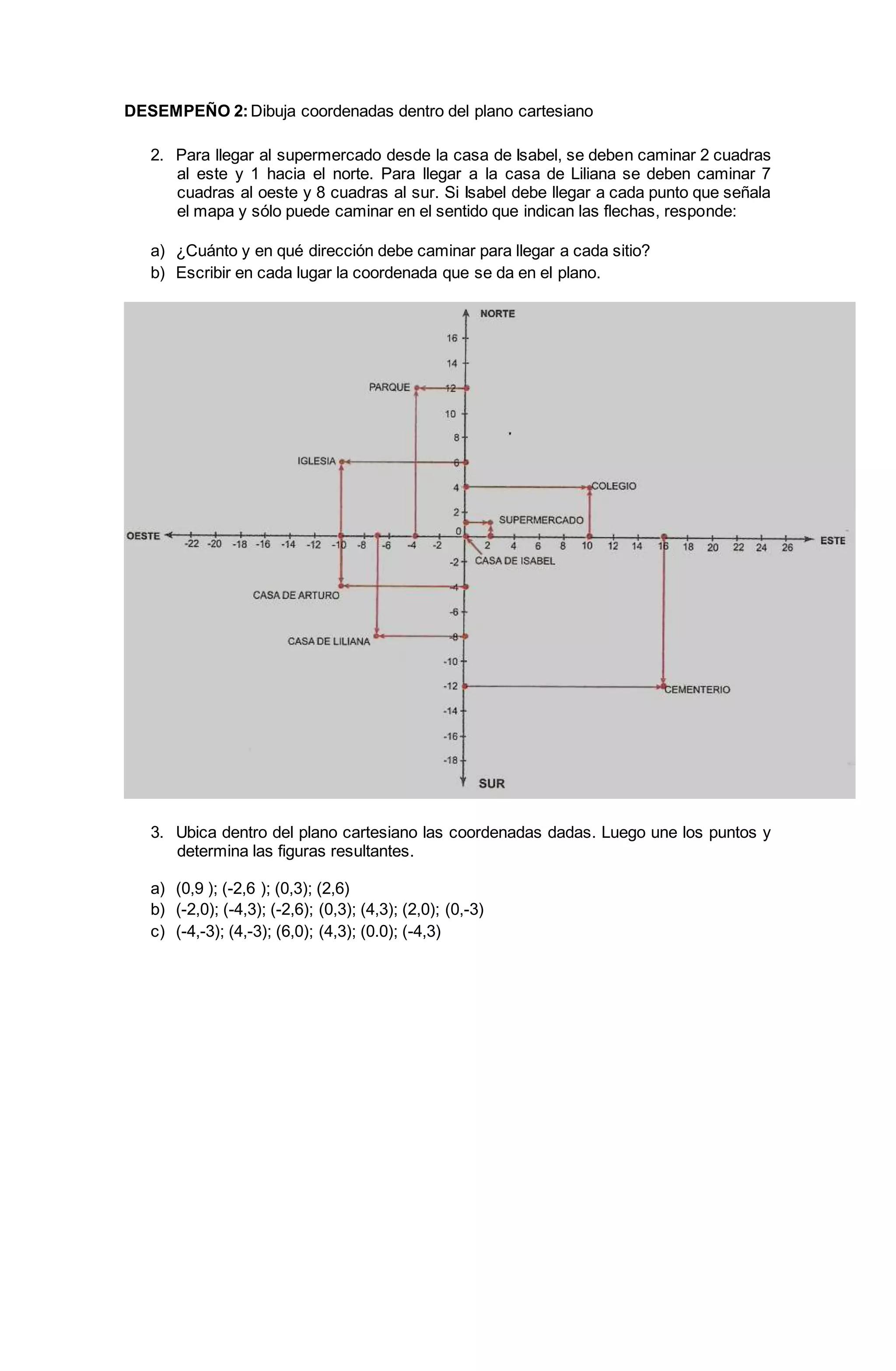 Prueba plano cartesiano | PDF