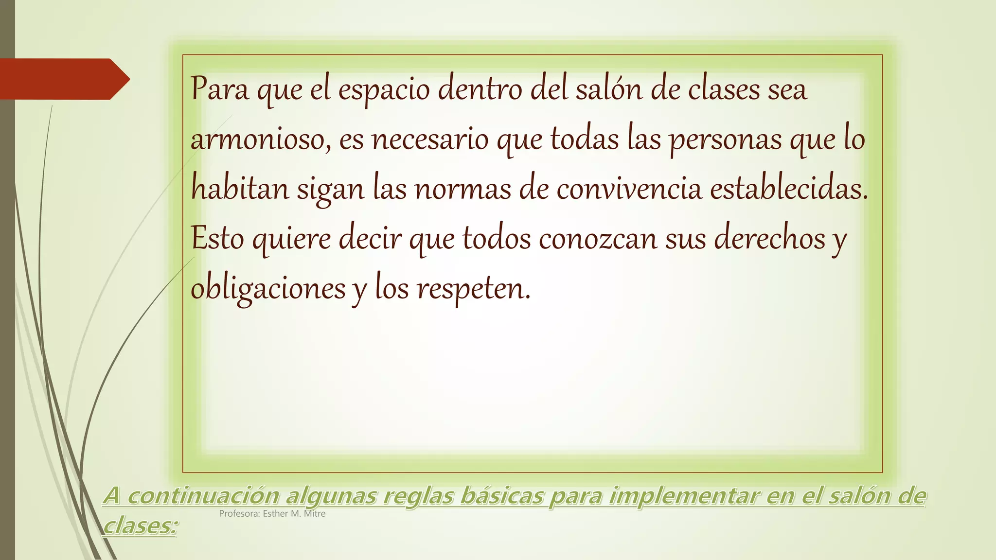 Reglas para el salón de clases | PPTX