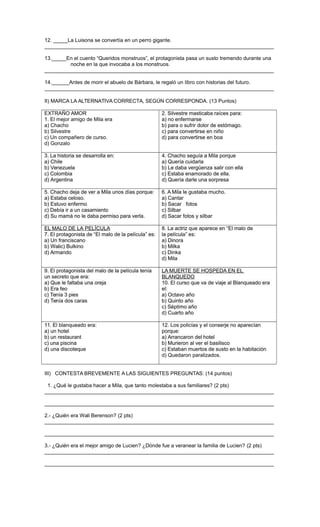 Prueba queridos monstruos | PDF