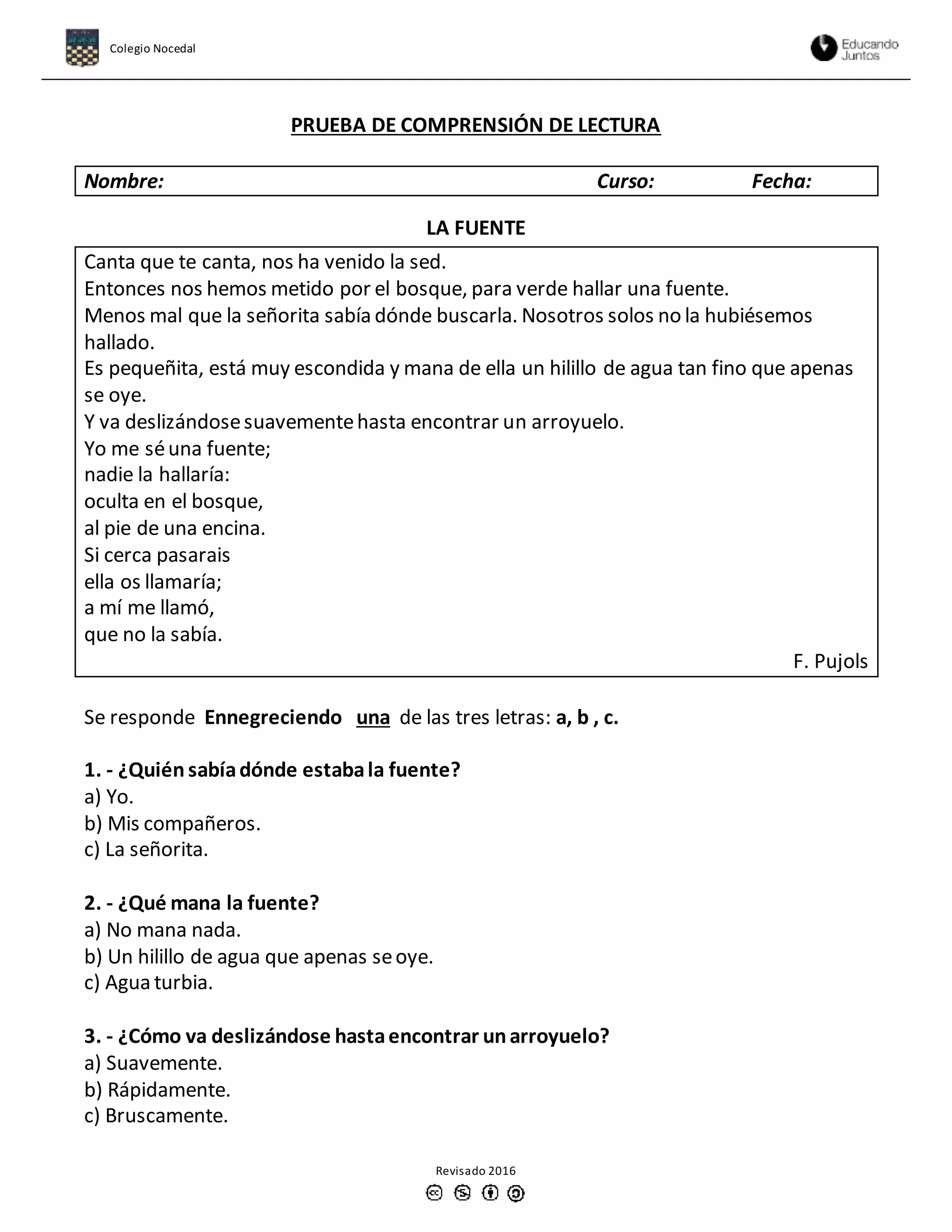 Pruebas de-comprension-lectora-2-basico-1 (1) | PDF