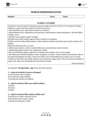 Pruebas de-comprension-lectora-3-basico | DOC