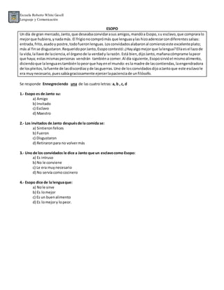 Pruebas de-comprension-lectora-6-basico | DOC