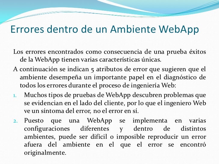 Pruebas de aplicaciones web Pruebas de aplicaciones web