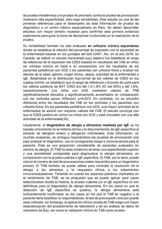 Pruebas de apoyo al diagnostico en Alergia - libro inmunologia | PDF