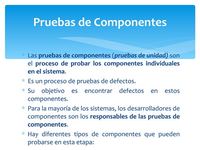 Pruebas del Software | PPT