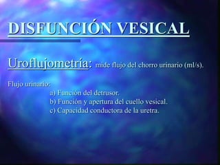 Pruebas Diagnosticas en Disfuncion Vesical-2005.ppt