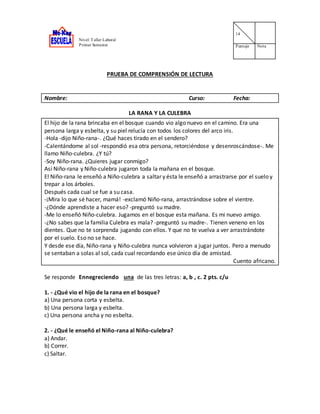 Pruebas lenguaje | DOCX