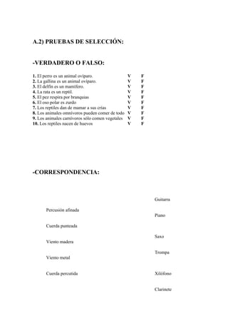 Pruebas objetivas | DOC