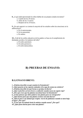 Pruebas objetivas | DOC