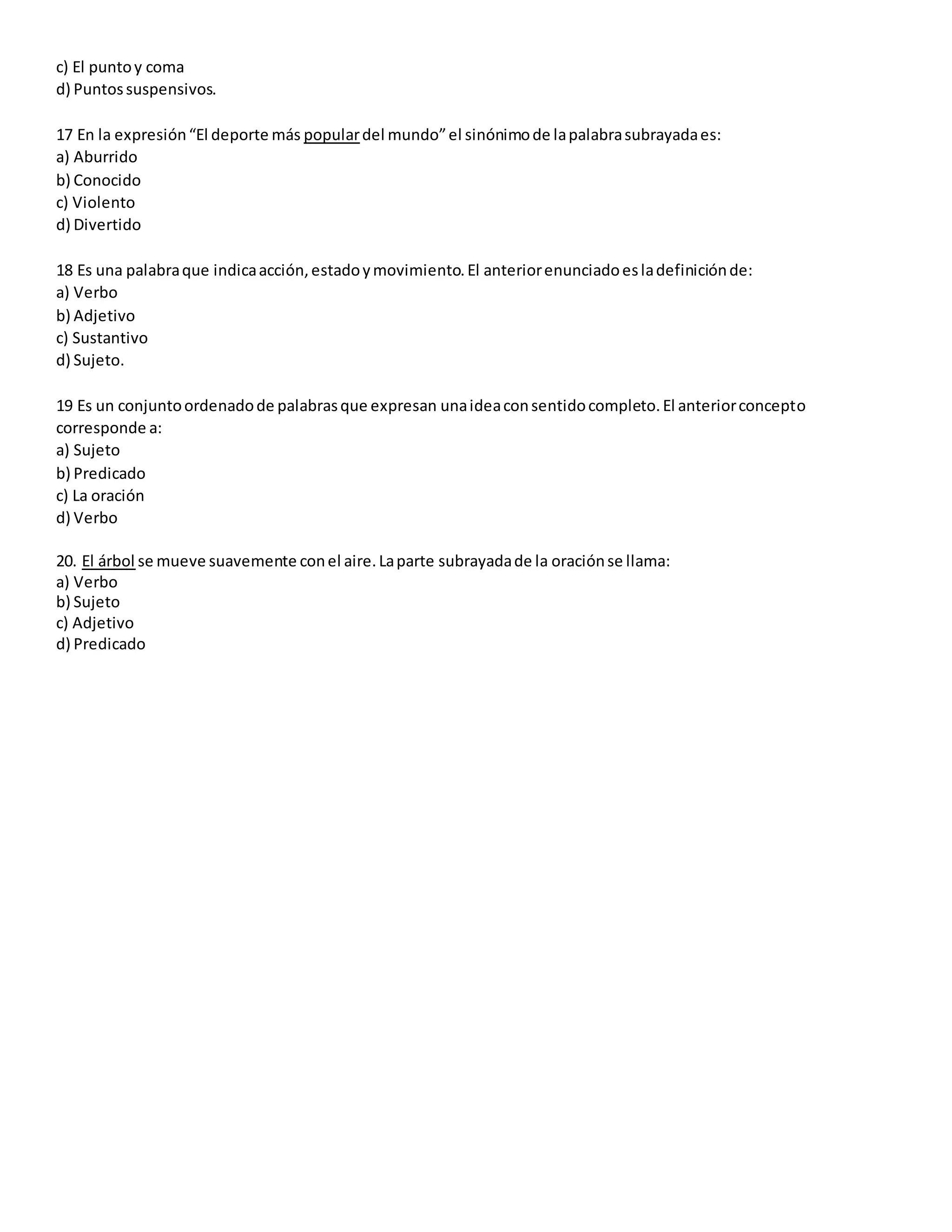 Pruebas saber español grado tercero | DOCX