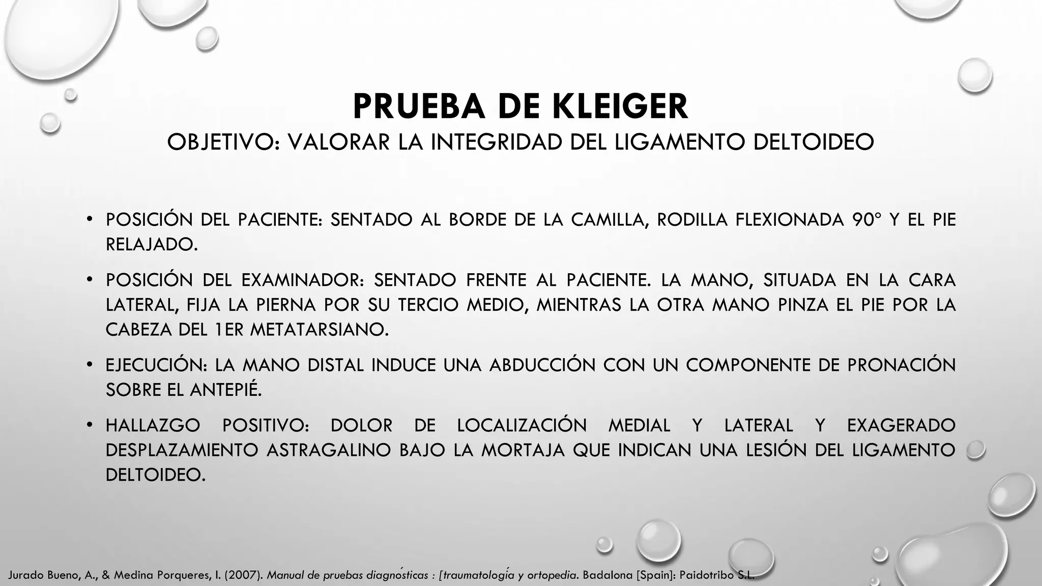 Pruebas semiologicas de tobillo | PDF