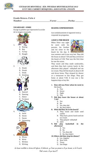 Pruebas Montralistas (Inglés) | PDF