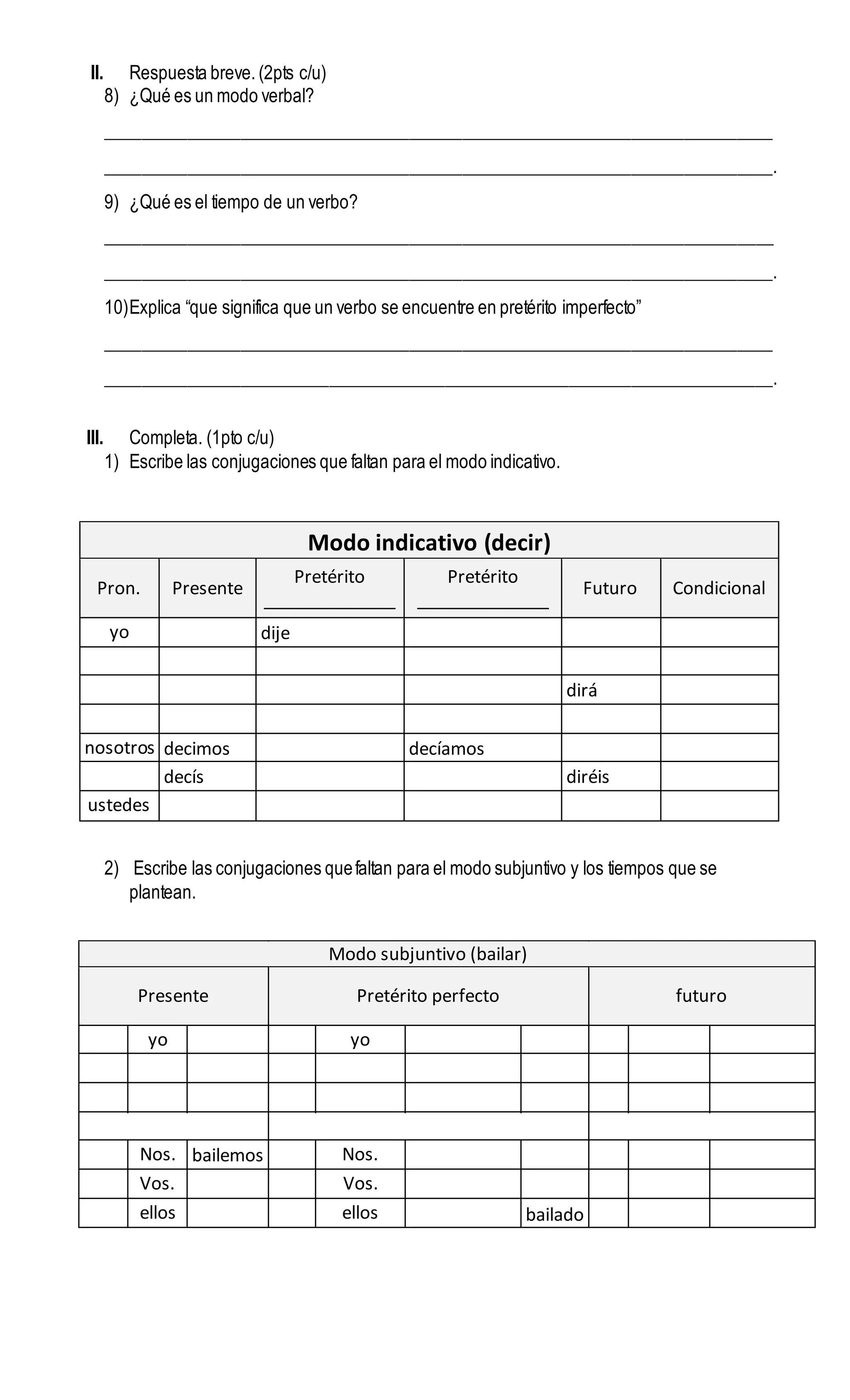Prueba verbos 8 | DOCX