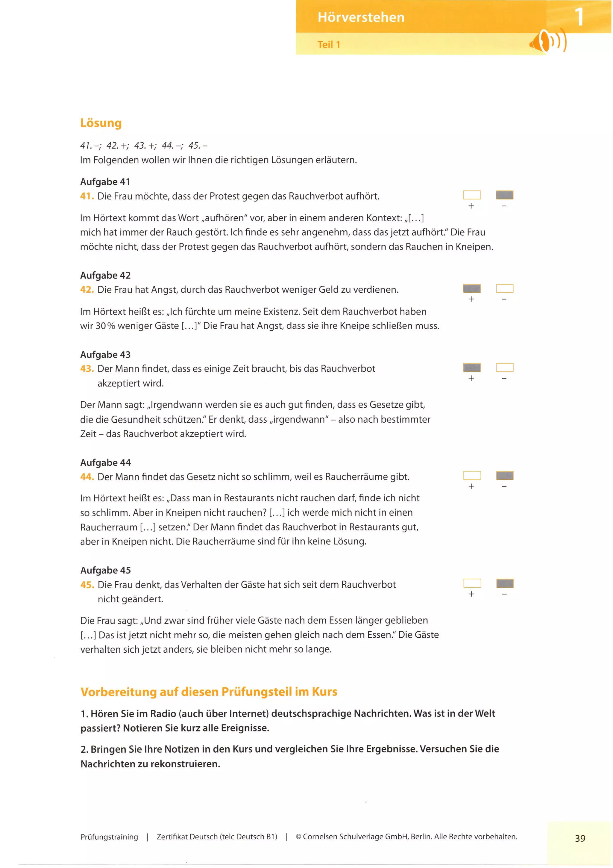 Pruefungstraining zertifikat telc deutsch b1 ocr | PDF