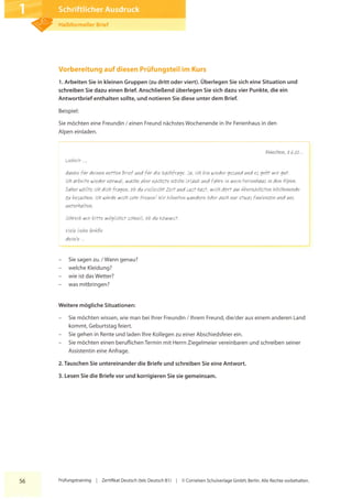 Pruefungstraining zertifikat telc deutsch b1 ocr | PDF