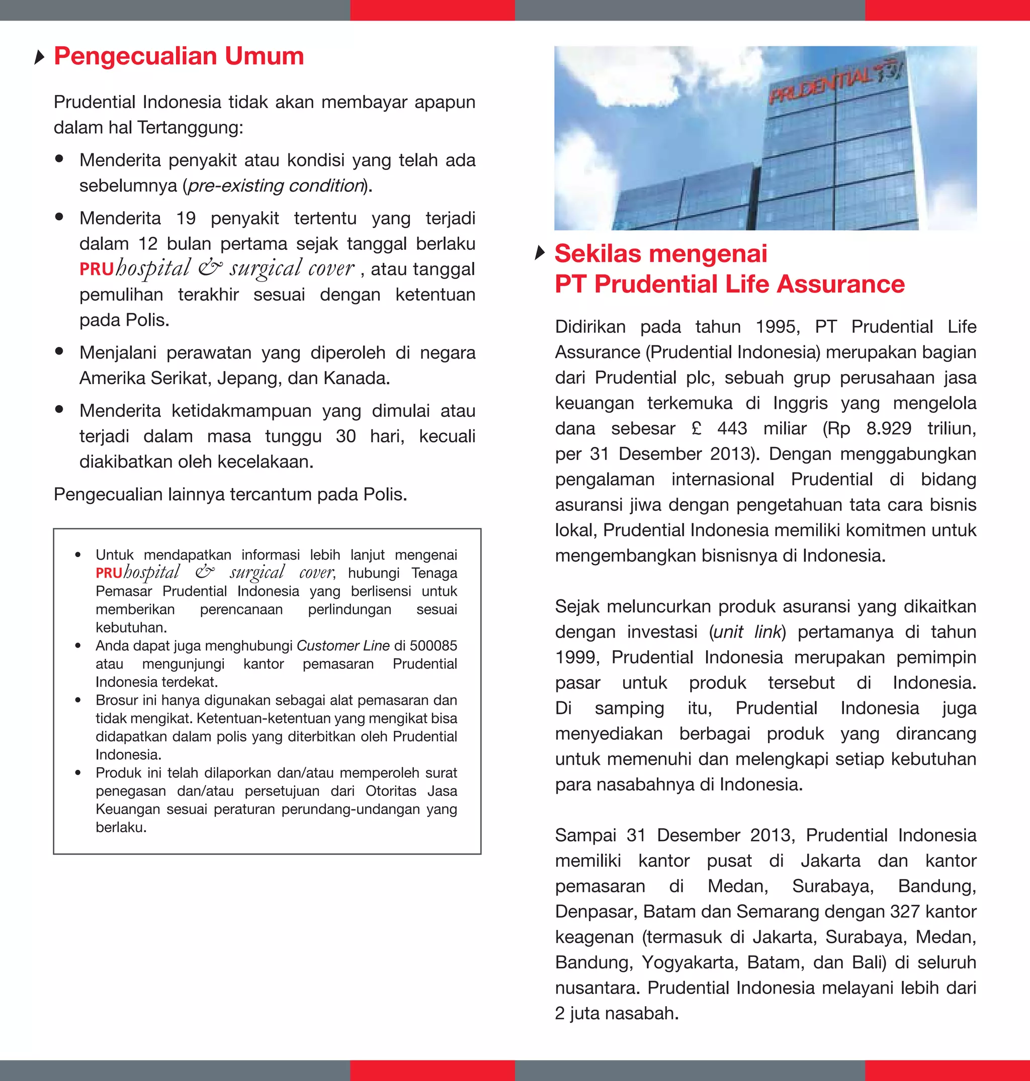 Pru hospital and surgical cover | PDF