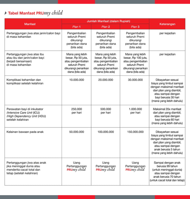 PruMy Child Brochure | PDF