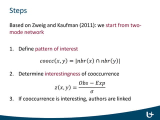 Pruning cooccurrence networks | PPT