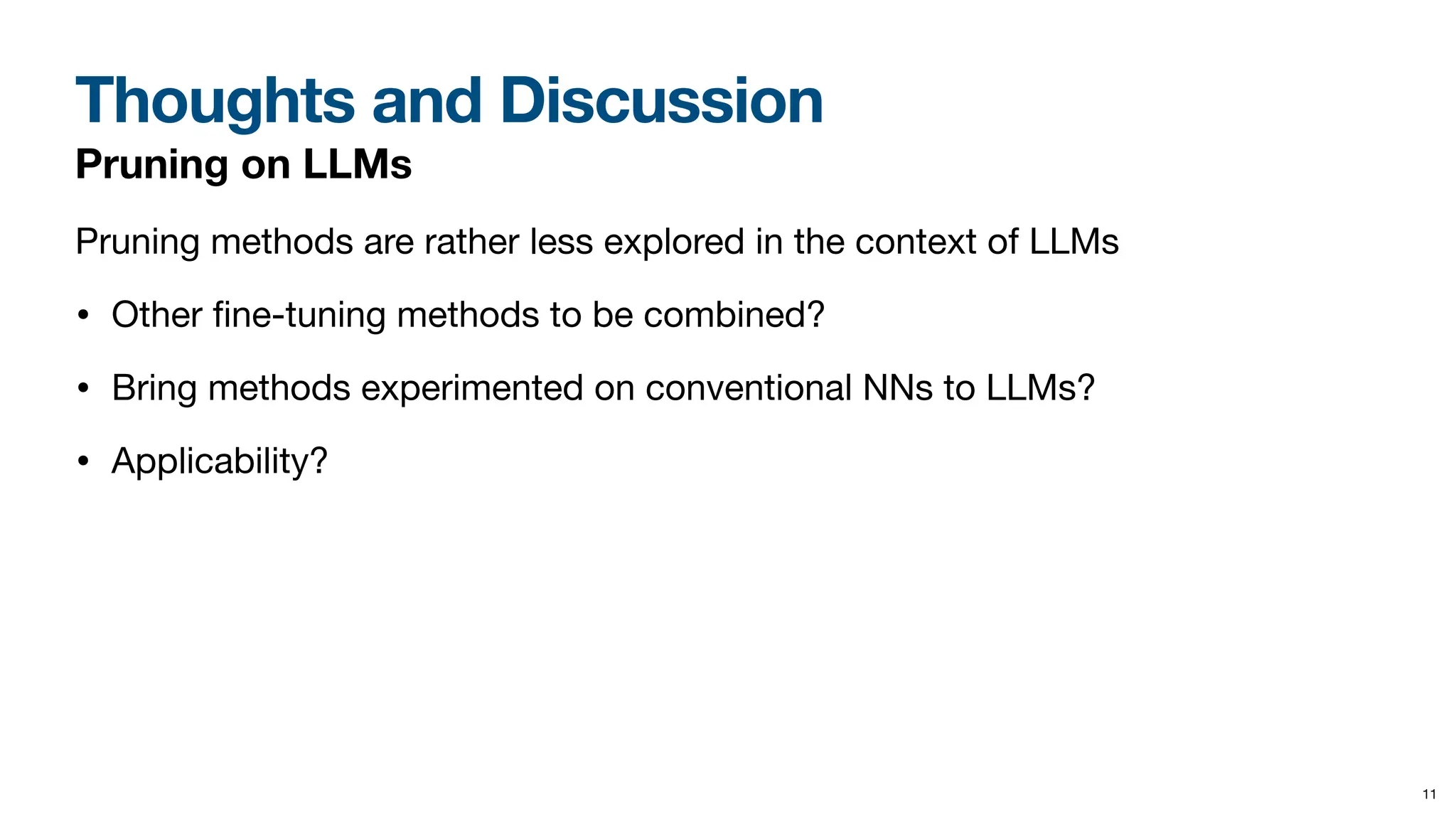 社内勉強会資料_Pruning in Large Language Models | PPT