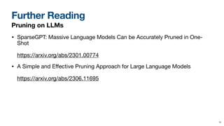 社内勉強会資料_Pruning in Large Language Models | PPT
