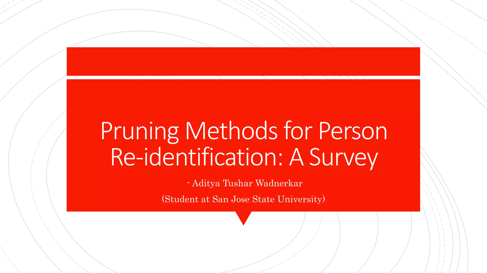 Pruning methods for person reidentification: A Survey | PPTX