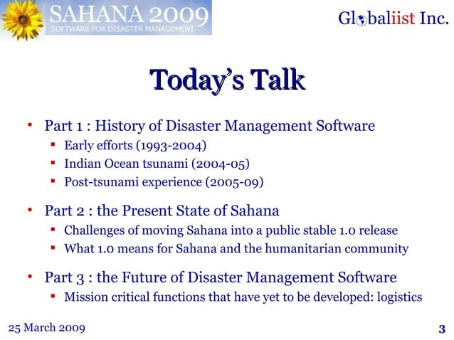 Sahana & Disaster Management Software: Past, Present & Future | PPS