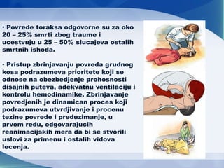Prva pomoc kod povreda grudnog kosa | PPTX