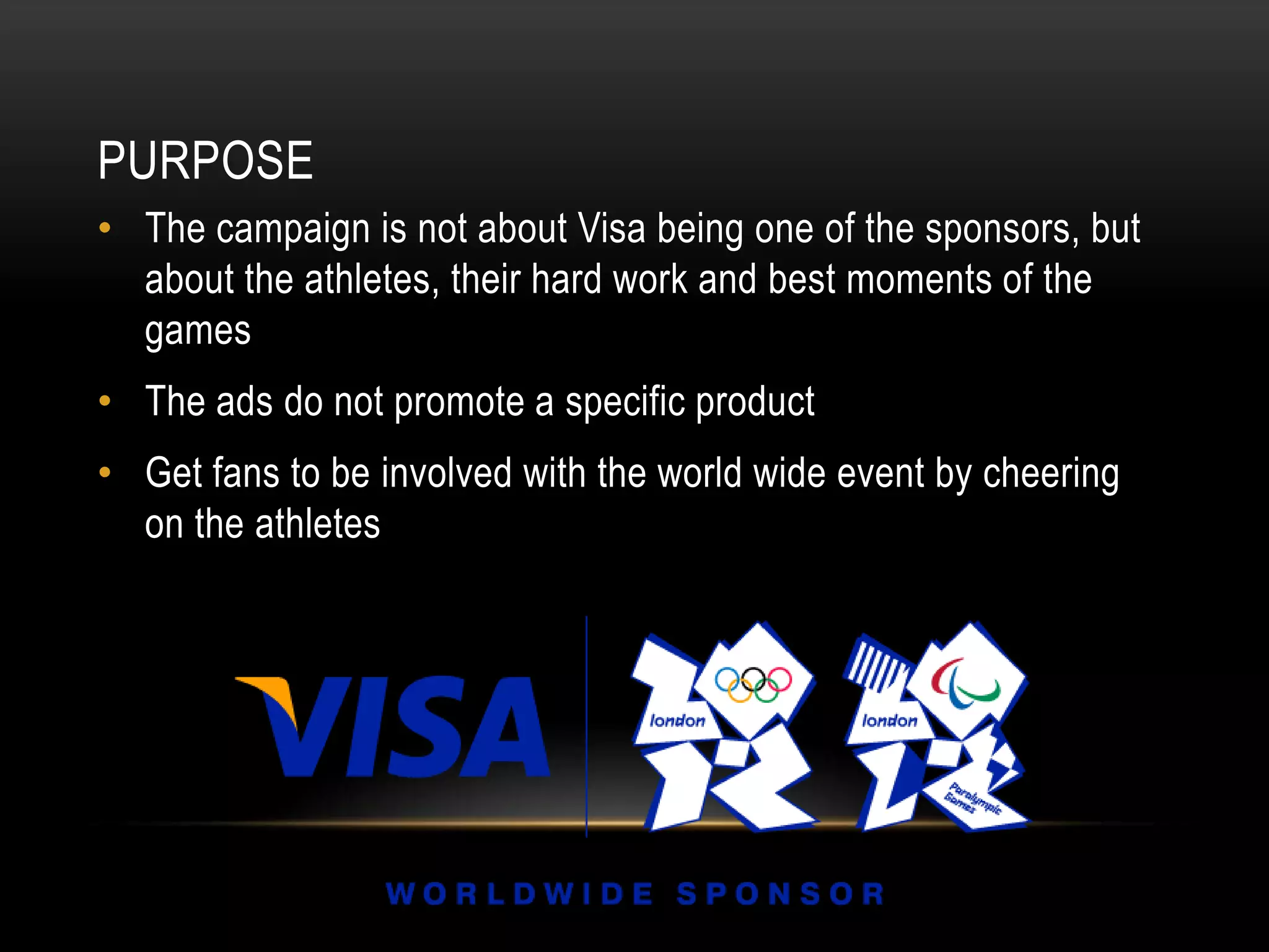 Visa Go World Campaign for 2012 London Olympics | PPTX