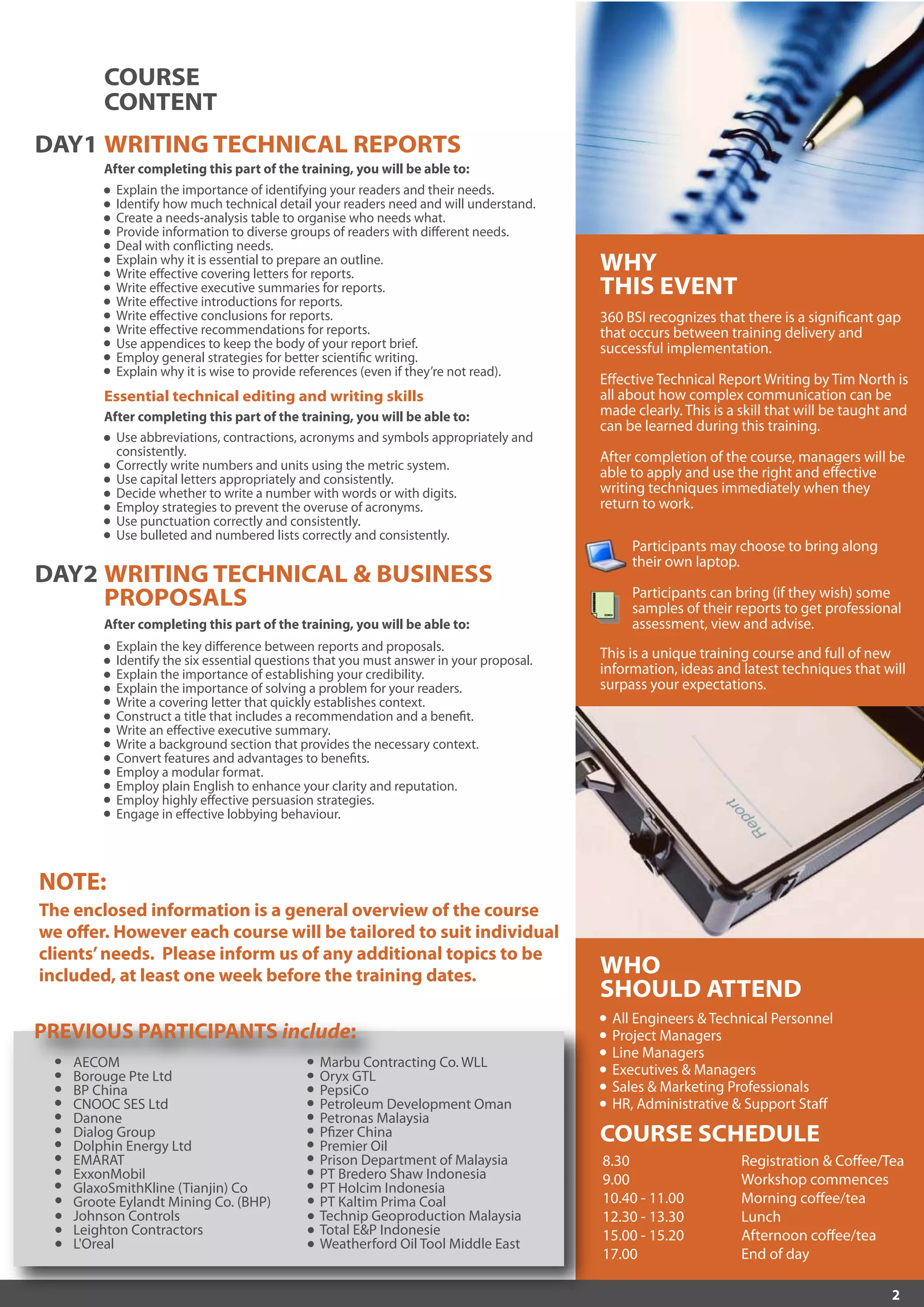 Effective Technical Report Writing 15 - 16 May 2016 Dubai, UAE | PDF