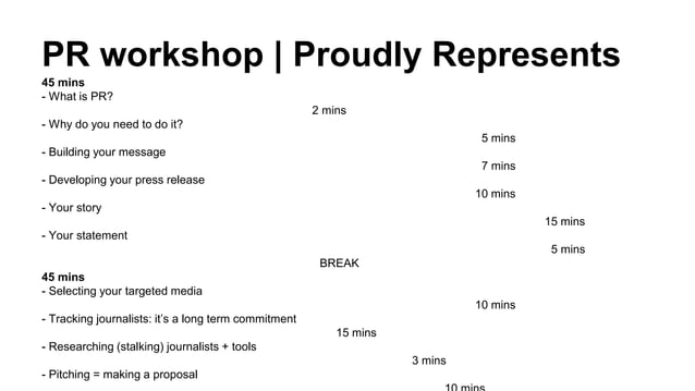 PR workshop | PDF