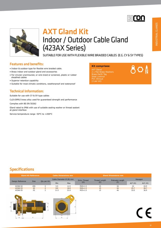 Prysmian Cable Glands Catalogue | PDF | Telecommunications Industry ...