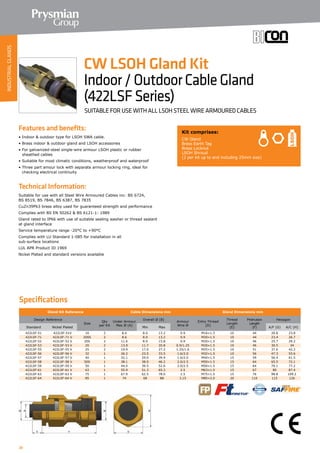 Prysmian Cable Glands Catalogue | PDF | Telecommunications Industry ...