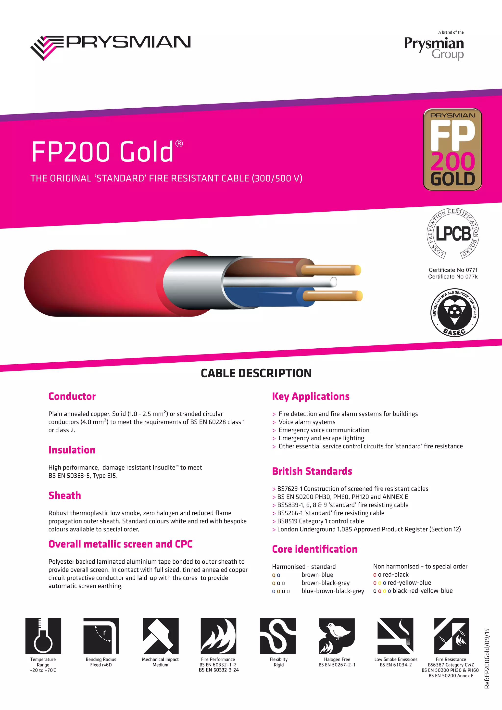Prysmian FP200 Gold Fire Resistant Cable | PDF | Business | Business ...