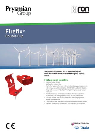 Prysmian FP FIREFIX Single & Double Clips | PDF