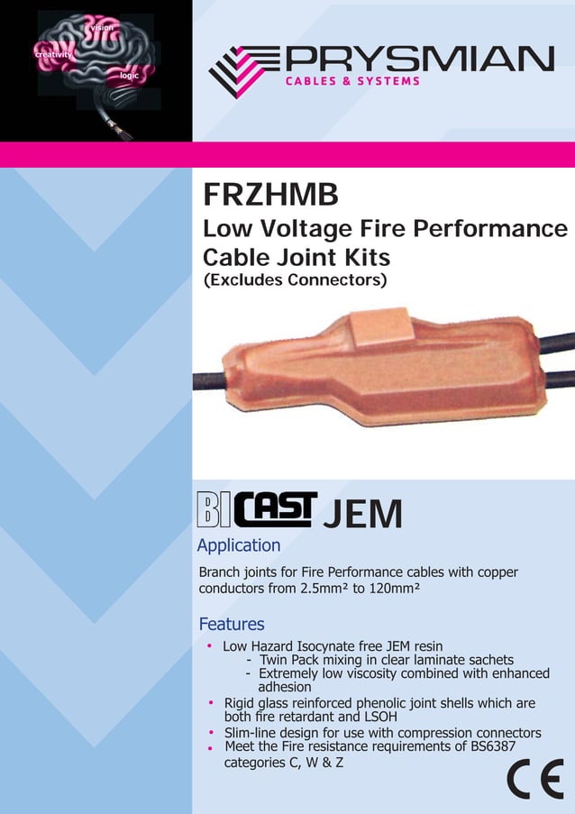 Prysmian FRZHMB Low Voltage LV Fire Performance FP Cable Joint Kits | PDF
