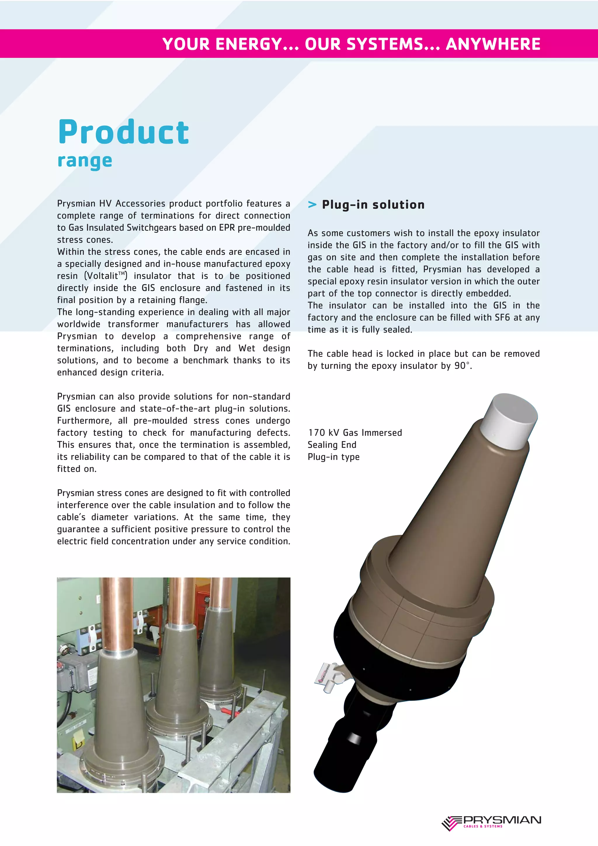 Prysmian High Voltage Polymeric Cables - SF6 Immersed Sealing Ends | PDF
