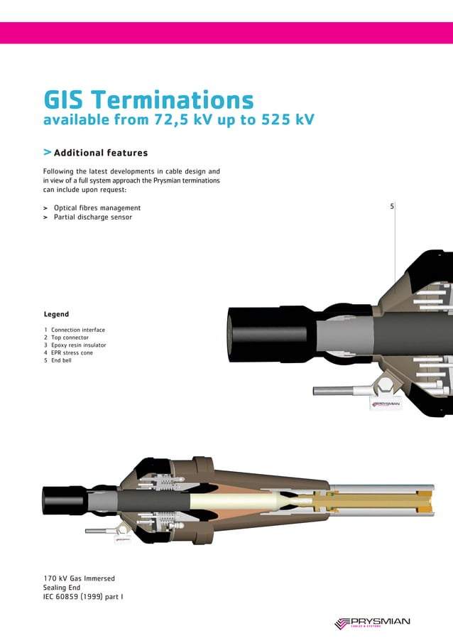 Prysmian High Voltage Polymeric Cables - SF6 Immersed Sealing Ends | PDF