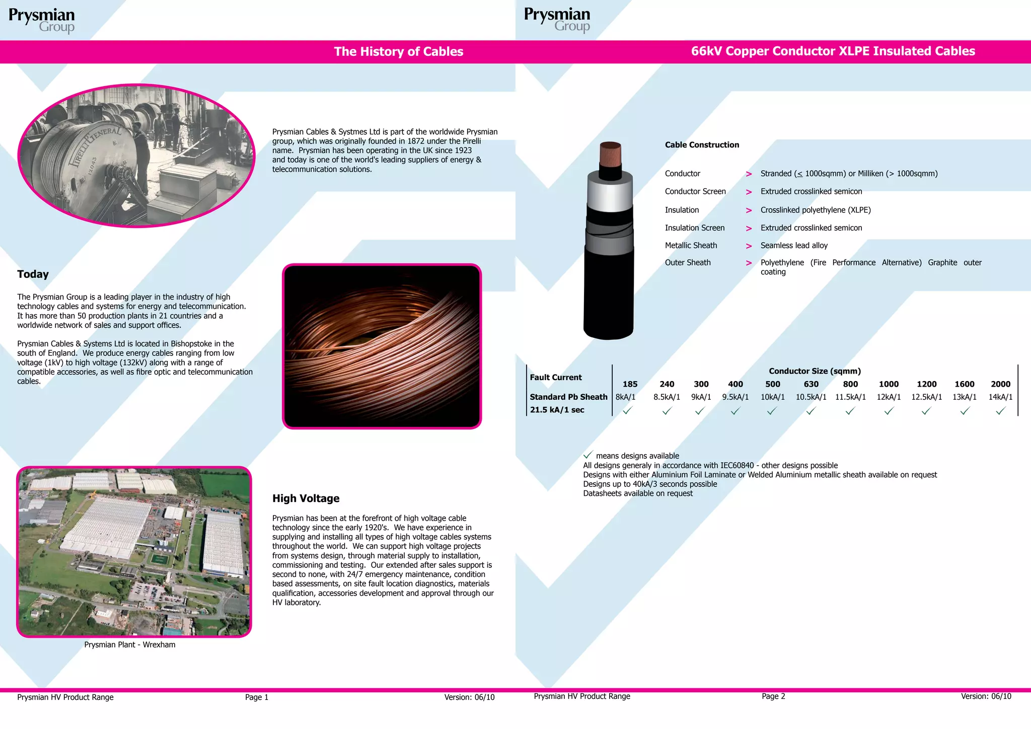 Prysmian HV Cables, Joints & Terminations - 66kV 132kV | PDF