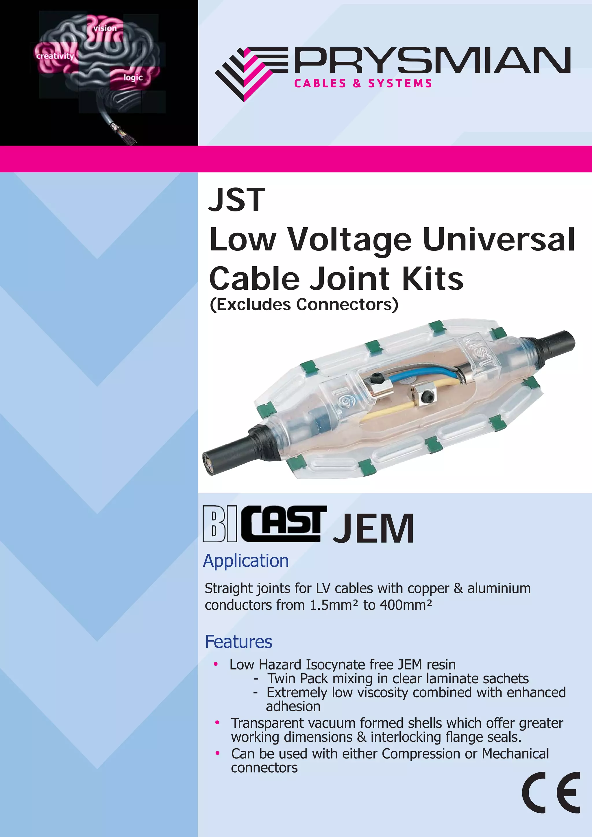 Prysmian JST Low Voltage Universal Cable Joint Kits | PDF