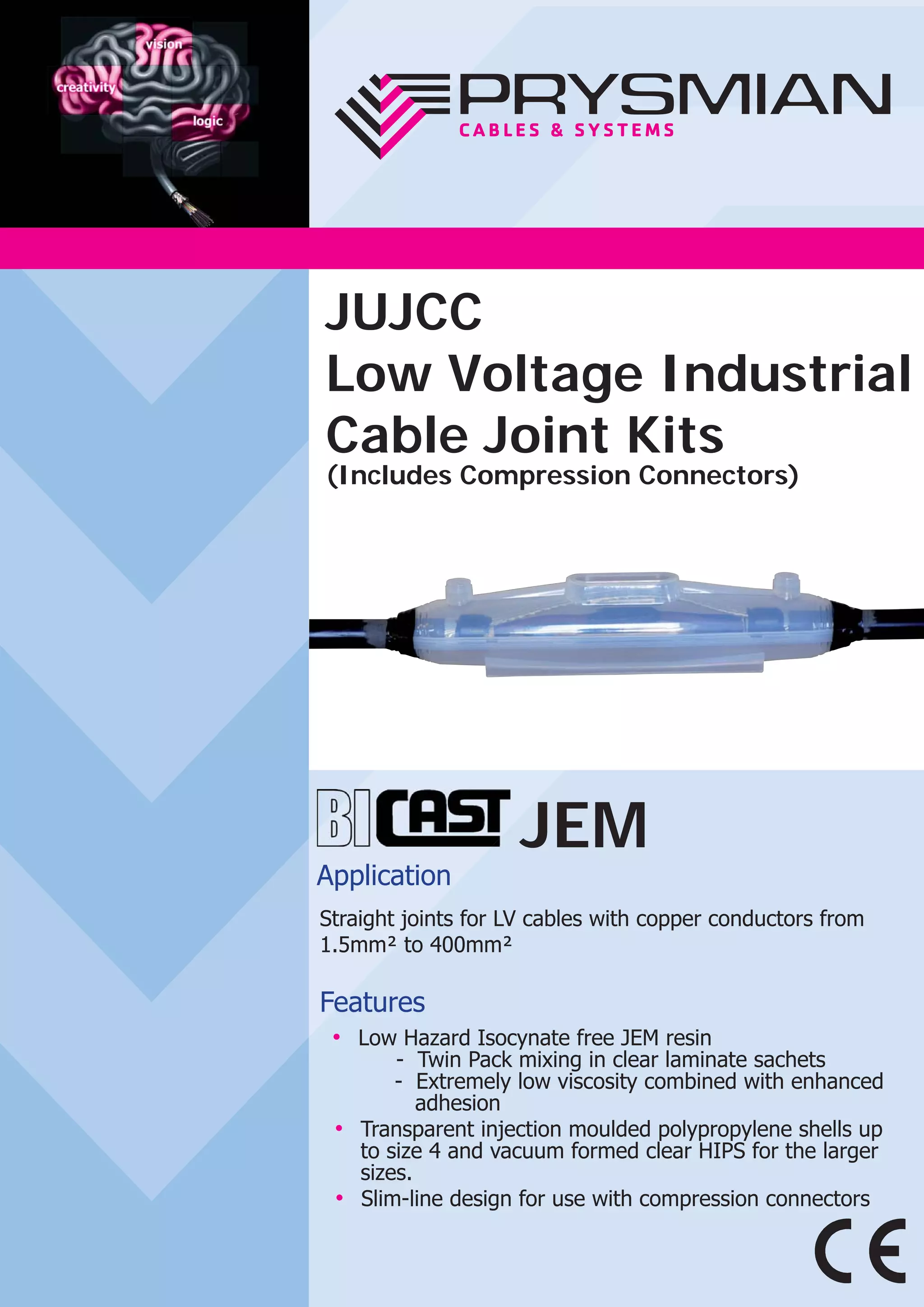 Prysmian JUJCC Low Voltage LV Industrial Cable Joint Kits | PDF