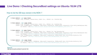 Upgrade Ubuntu 18.04 Security with Secureboot | PPT