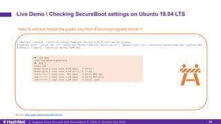 Upgrade Ubuntu 18.04 Security with Secureboot | PPT