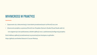 MvvmCross na przykładach w Xamarin.Android | PPT