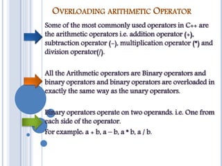operator overloading | PPT