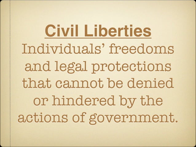PS 101 Civil Liberties & Civil Rights | PPT