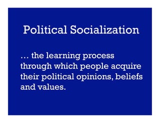 PS 101 Political Socialization Fall 2008 | PDF