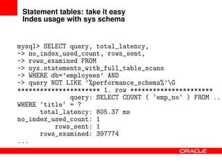 Performance Schema for MySQL Troubleshooting | PDF