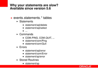 Performance Schema for MySQL Troubleshooting | PDF